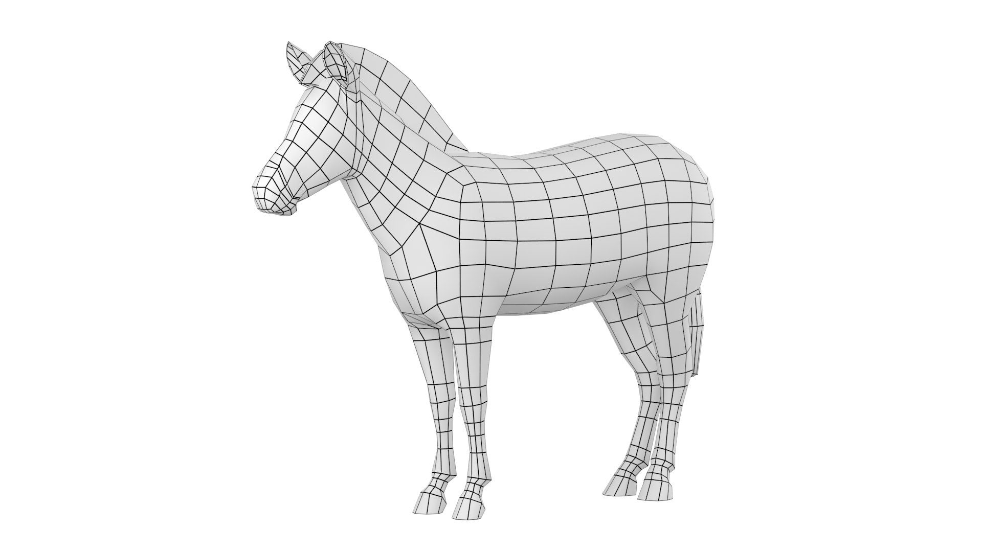 Zebra Animal Base Mesh 3D Model - TurboSquid 2213413