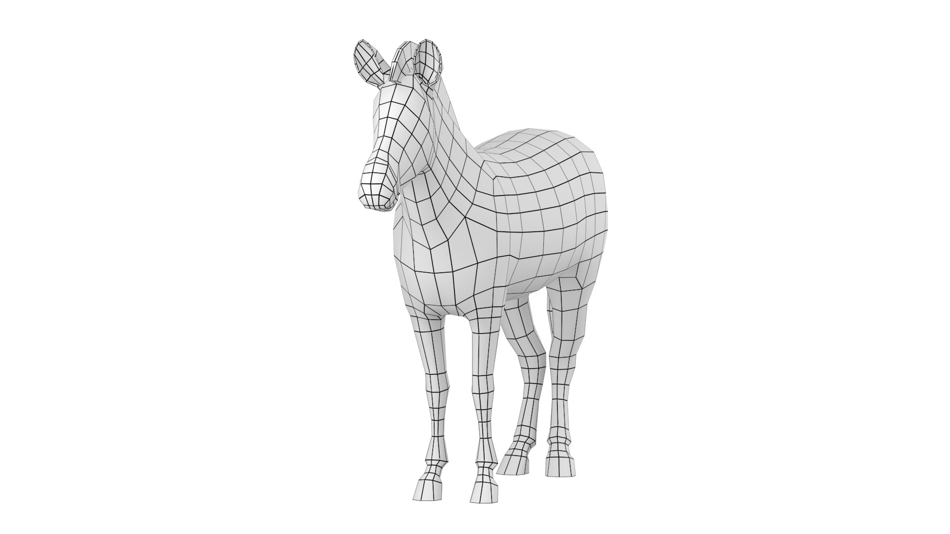 Zebra Animal Base Mesh 3D Model - TurboSquid 2213413