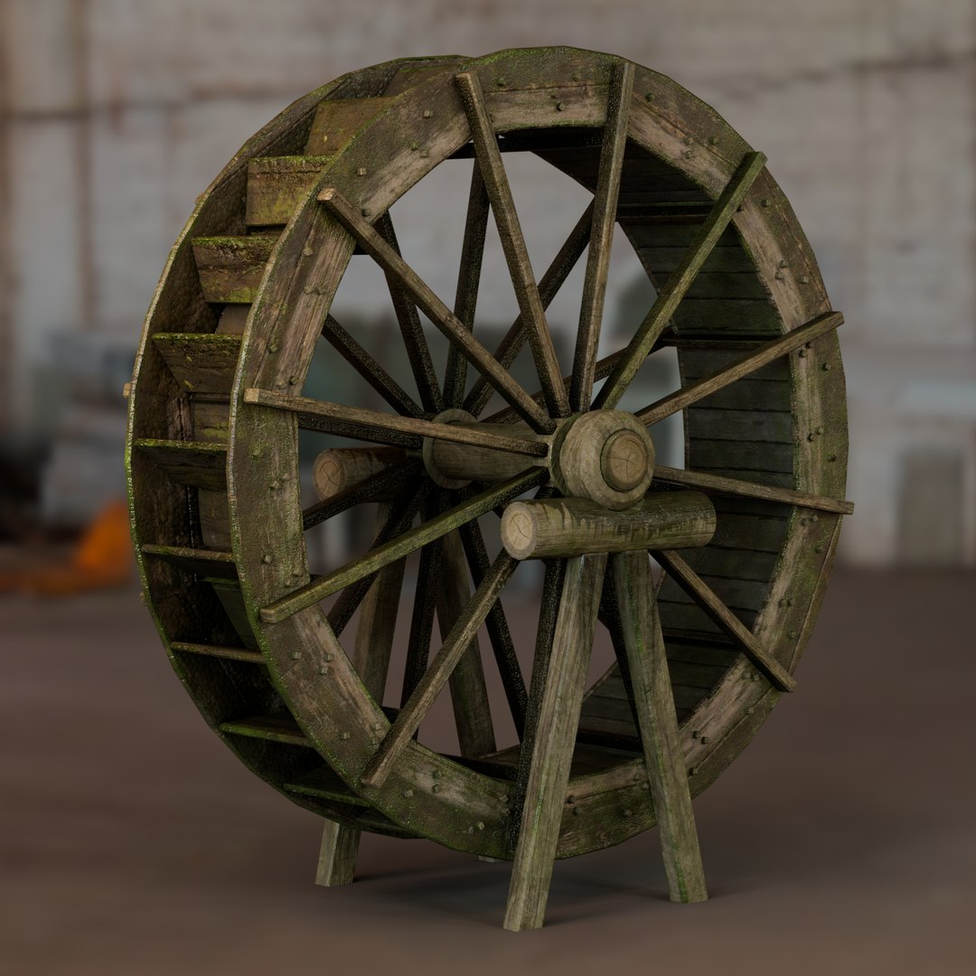 3D Model Water Wheel Old - TurboSquid 2021316