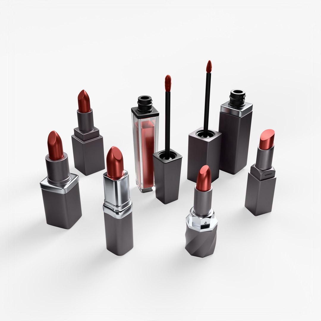 Lipsticks Set 3D Model - TurboSquid 2326975