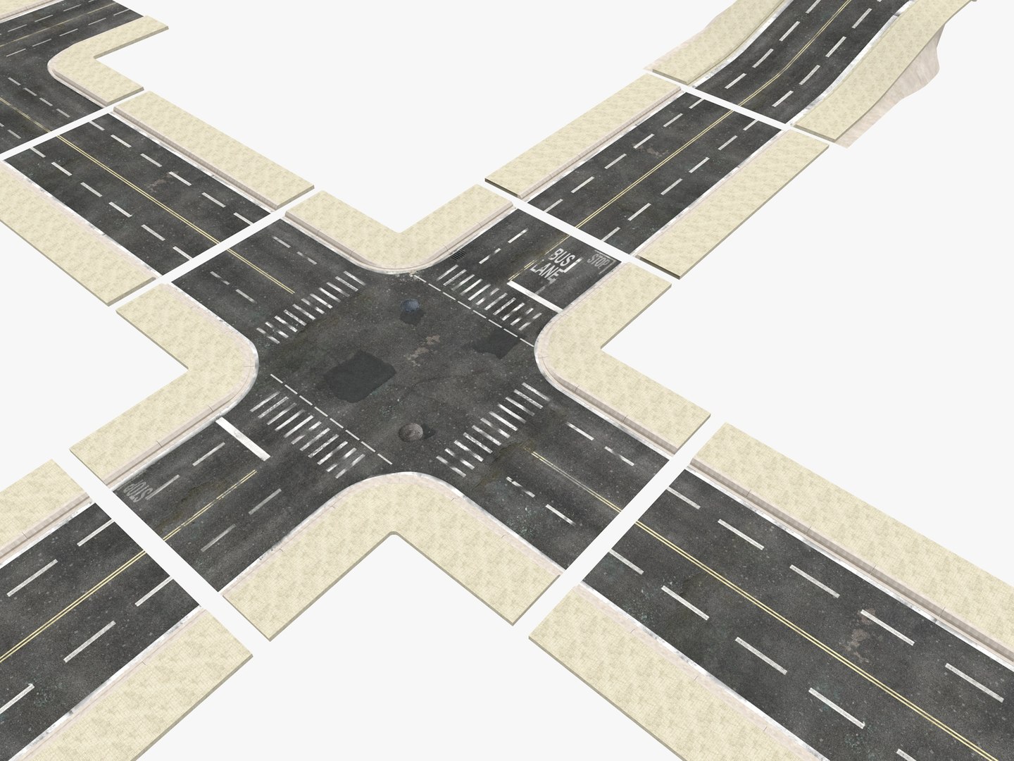 3D Road Pack Model - TurboSquid 2106589