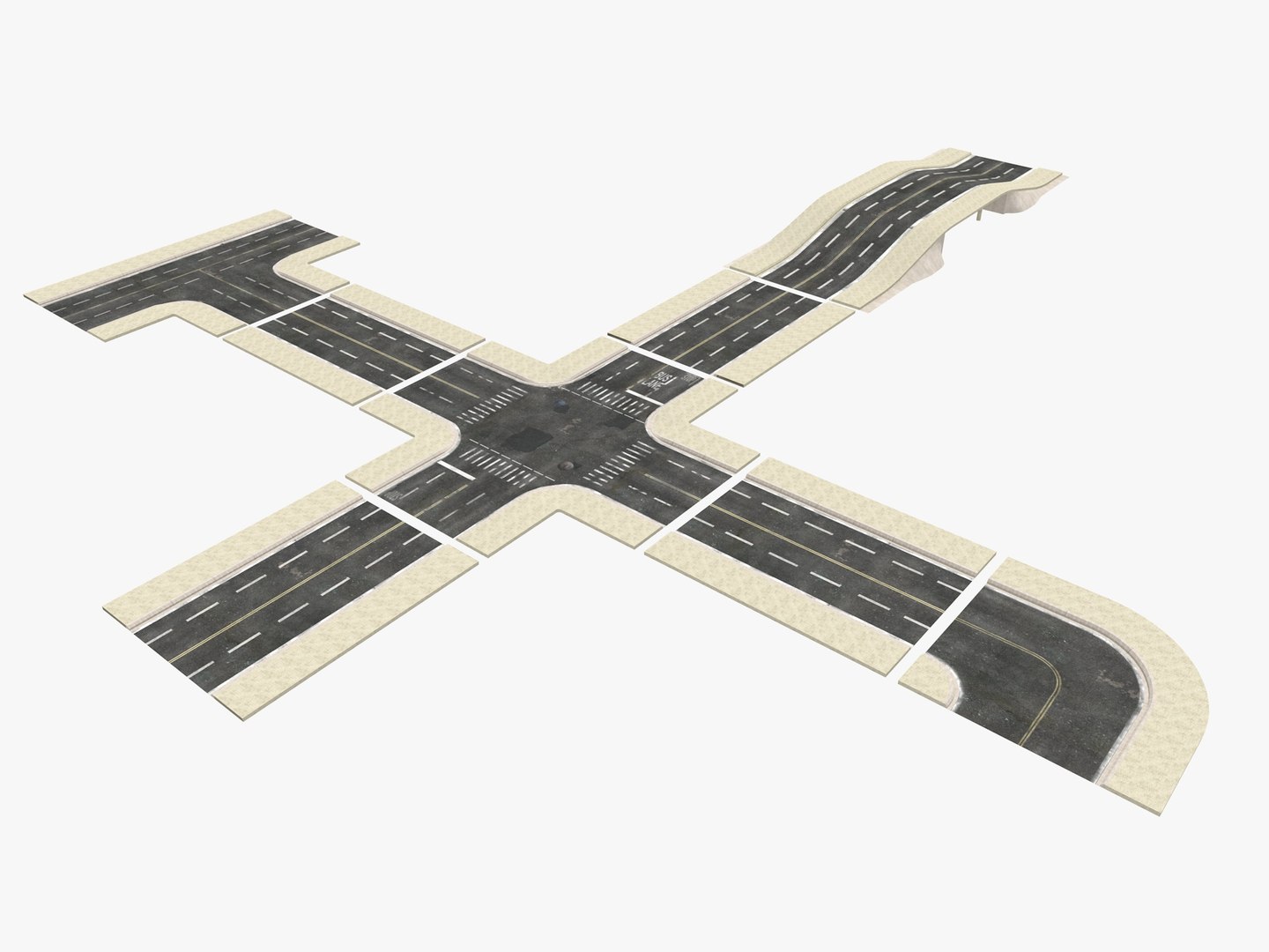 3D Road Pack Model - TurboSquid 2106589