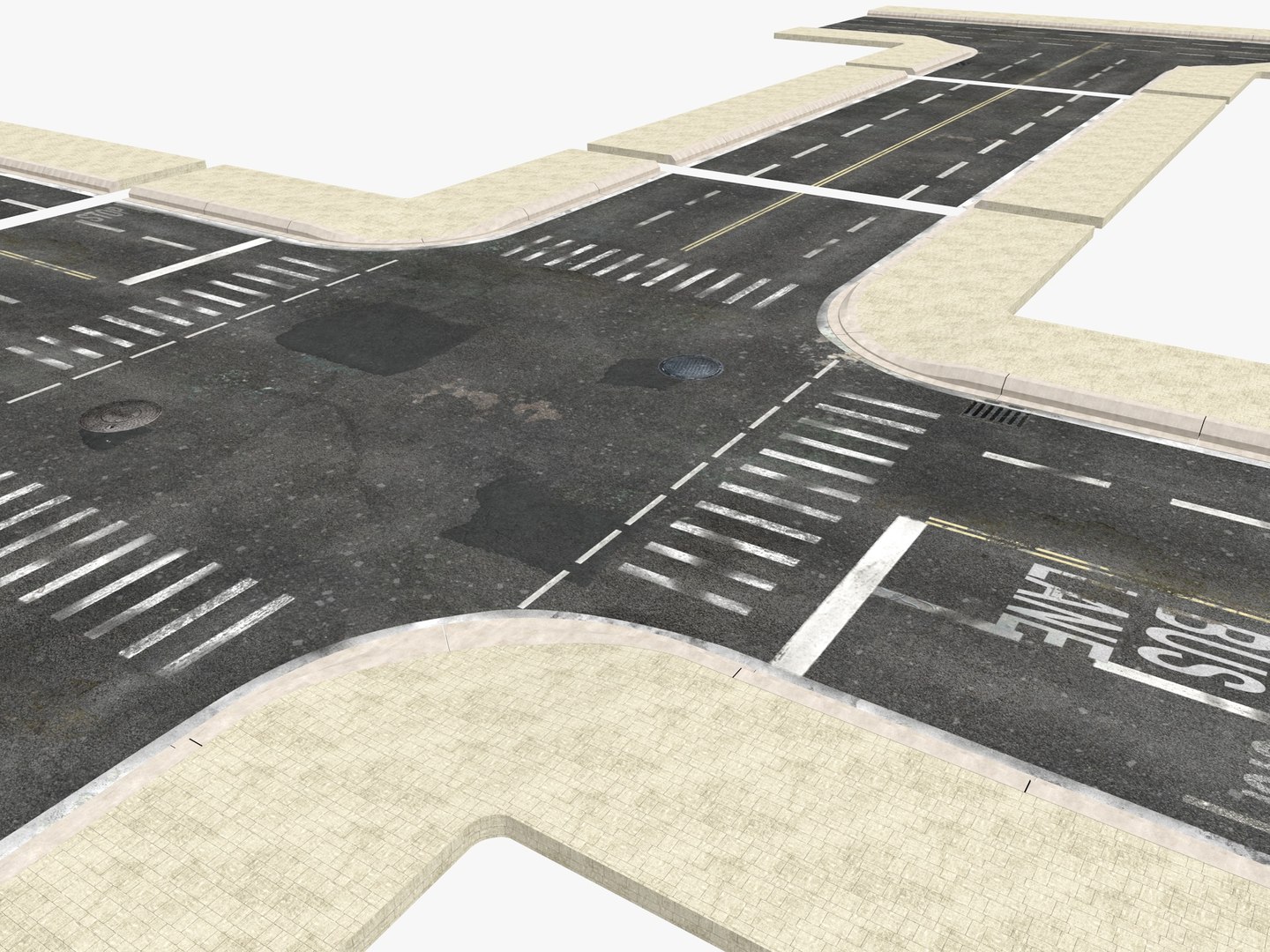 3D Road Pack Model - TurboSquid 2106589