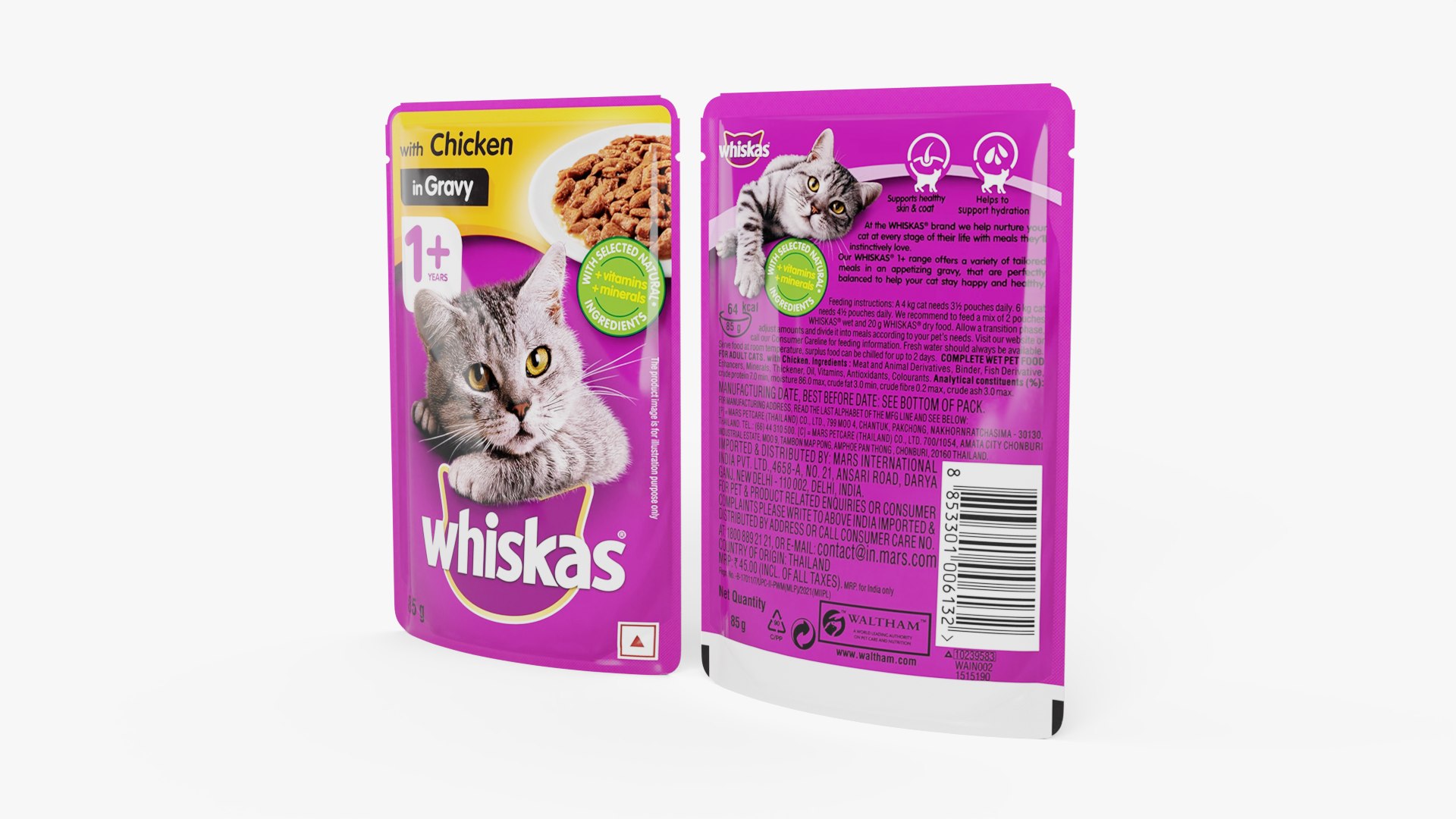 Whiskas Cat Food Pouch 3D model - TurboSquid 2174448