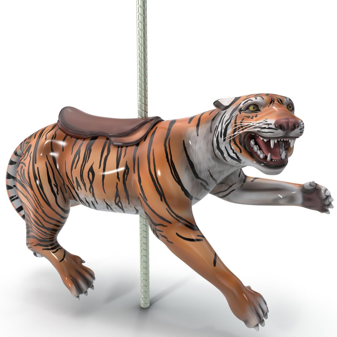 carousel tiger 3d model