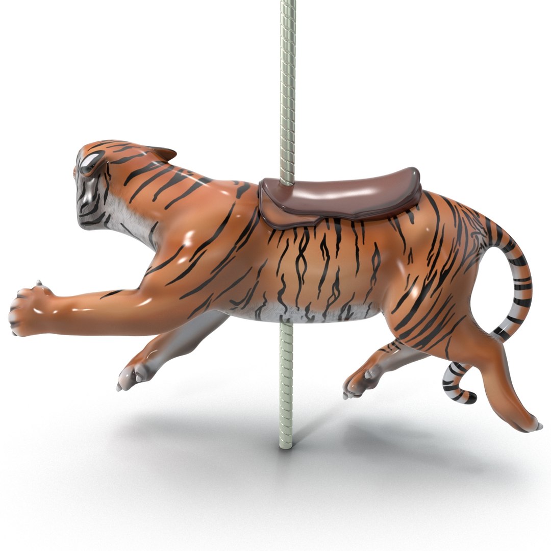Carousel Tiger 3d Model