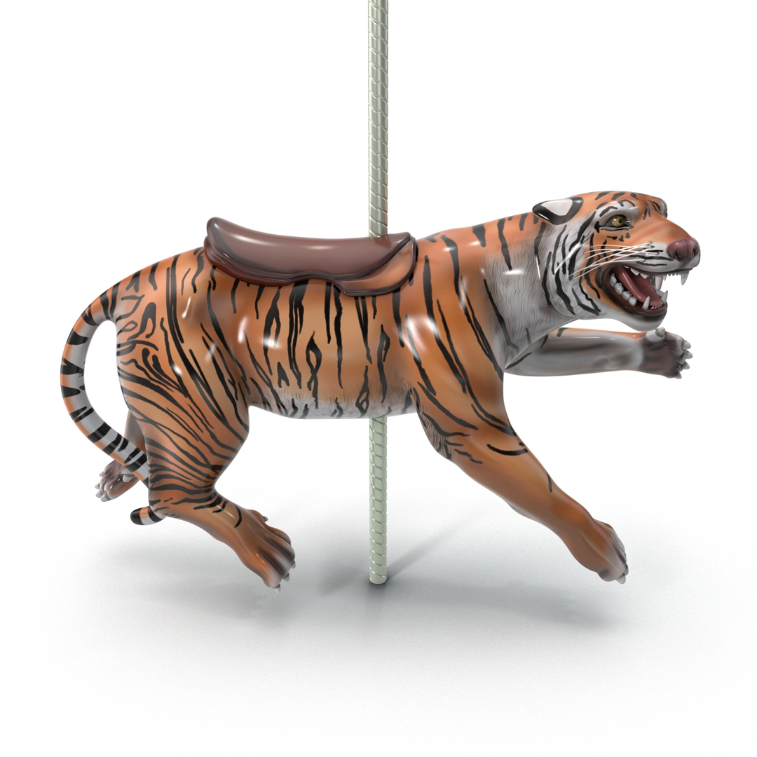 Carousel Tiger 3d Model