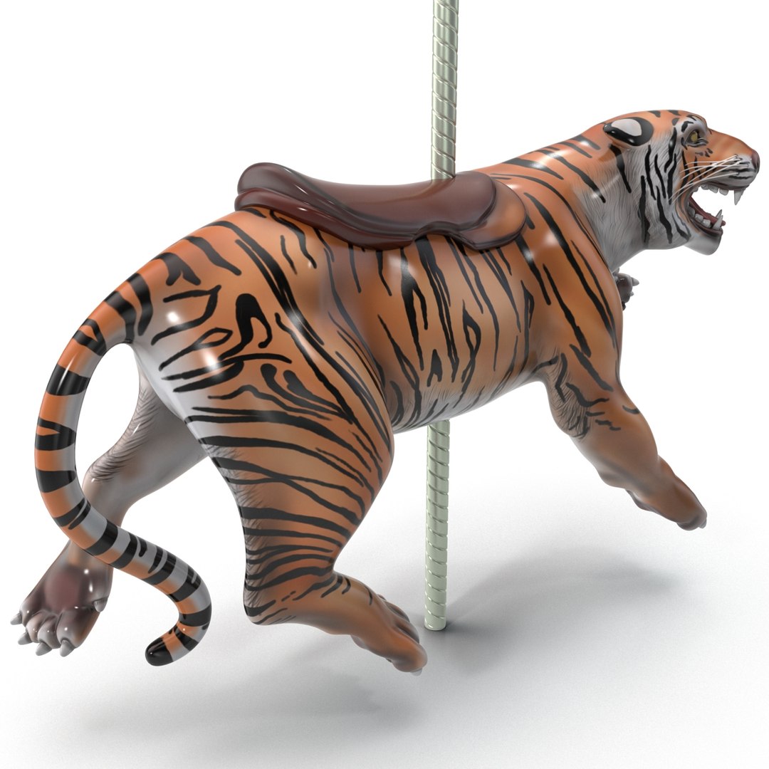 Carousel Tiger 3d Model