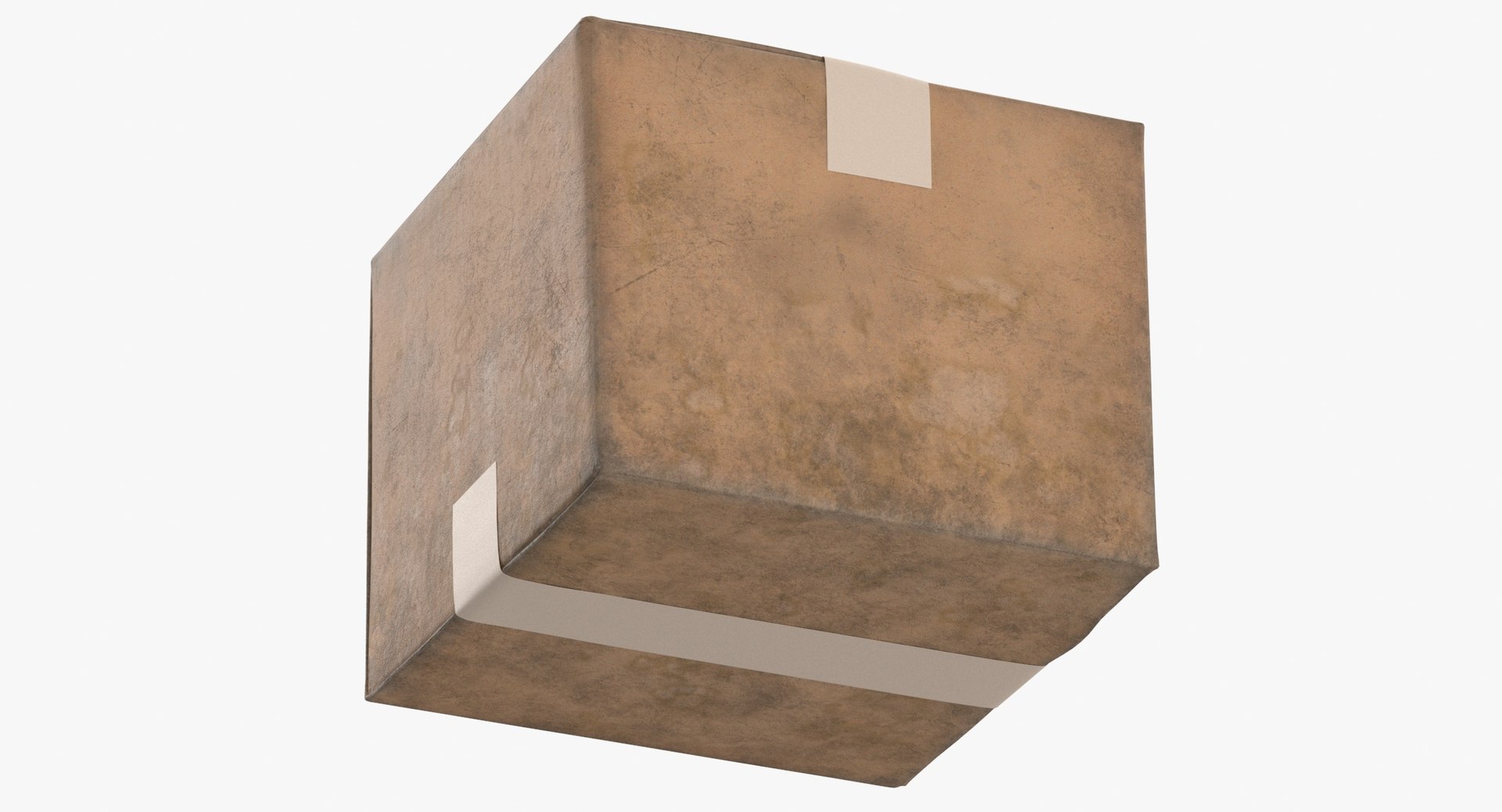 3D Cardboard Box 01 Clean and Dirty model - TurboSquid 1866014