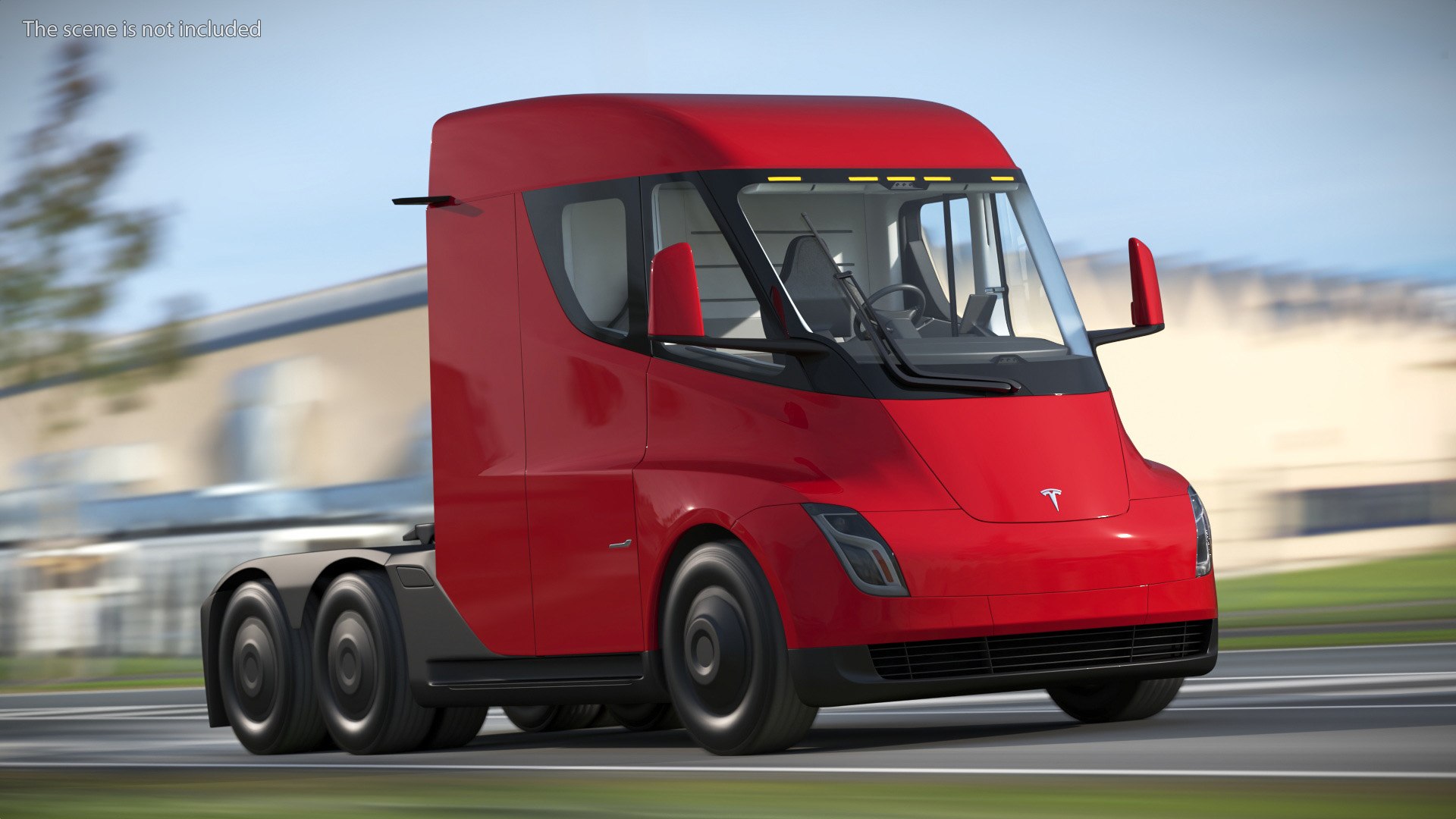 Tesla Semi Electric Truck Red Rigged 3D Model - TurboSquid 2509296