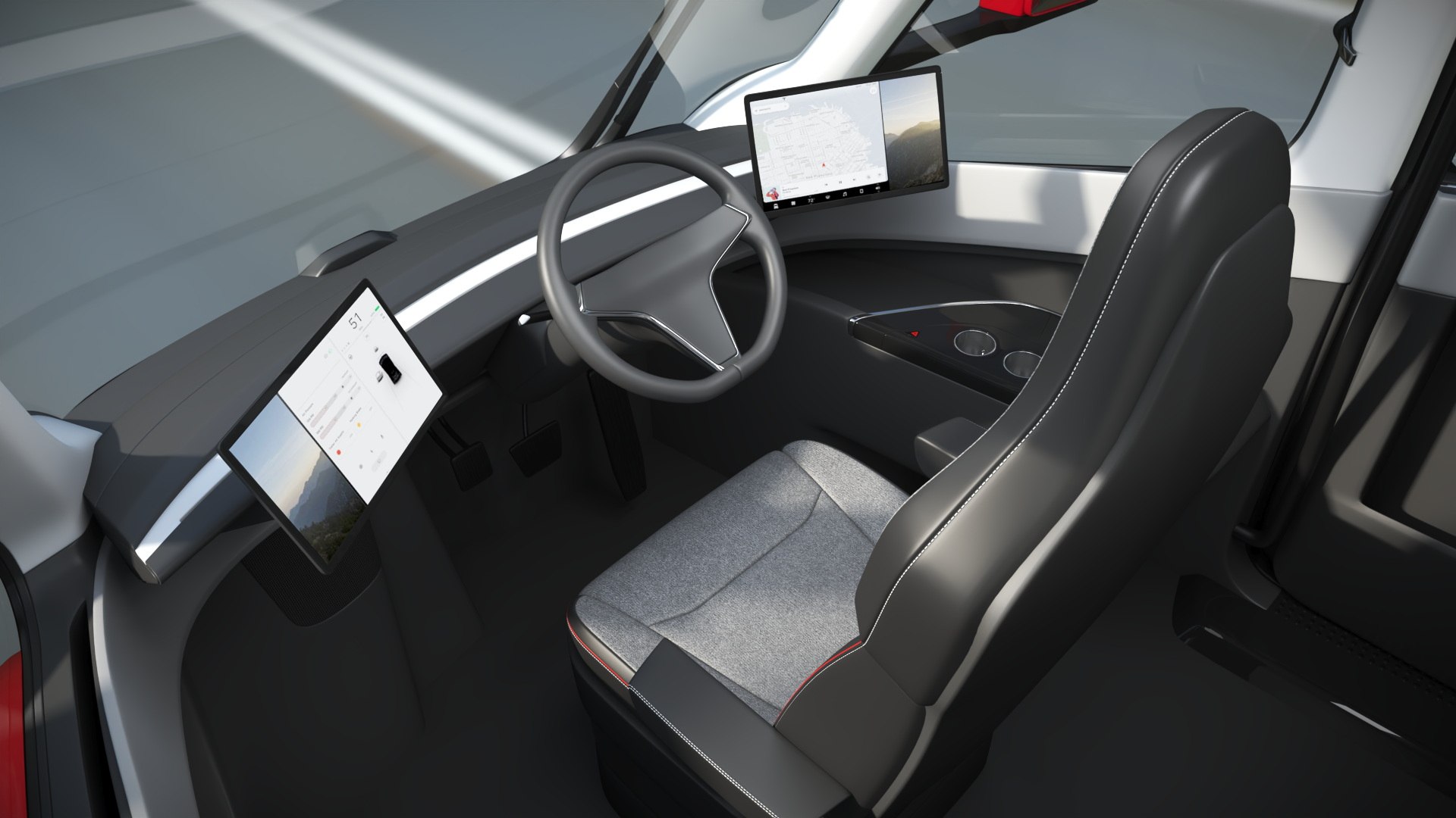 Tesla Semi Electric Truck Red Rigged 3D Model - TurboSquid 2509296