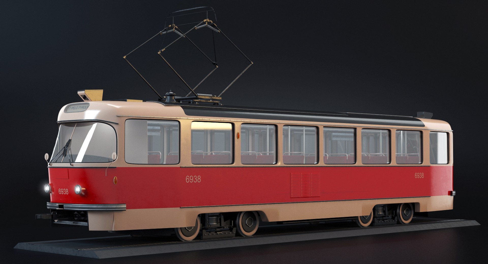 3d Obj Tatra T3 Tram