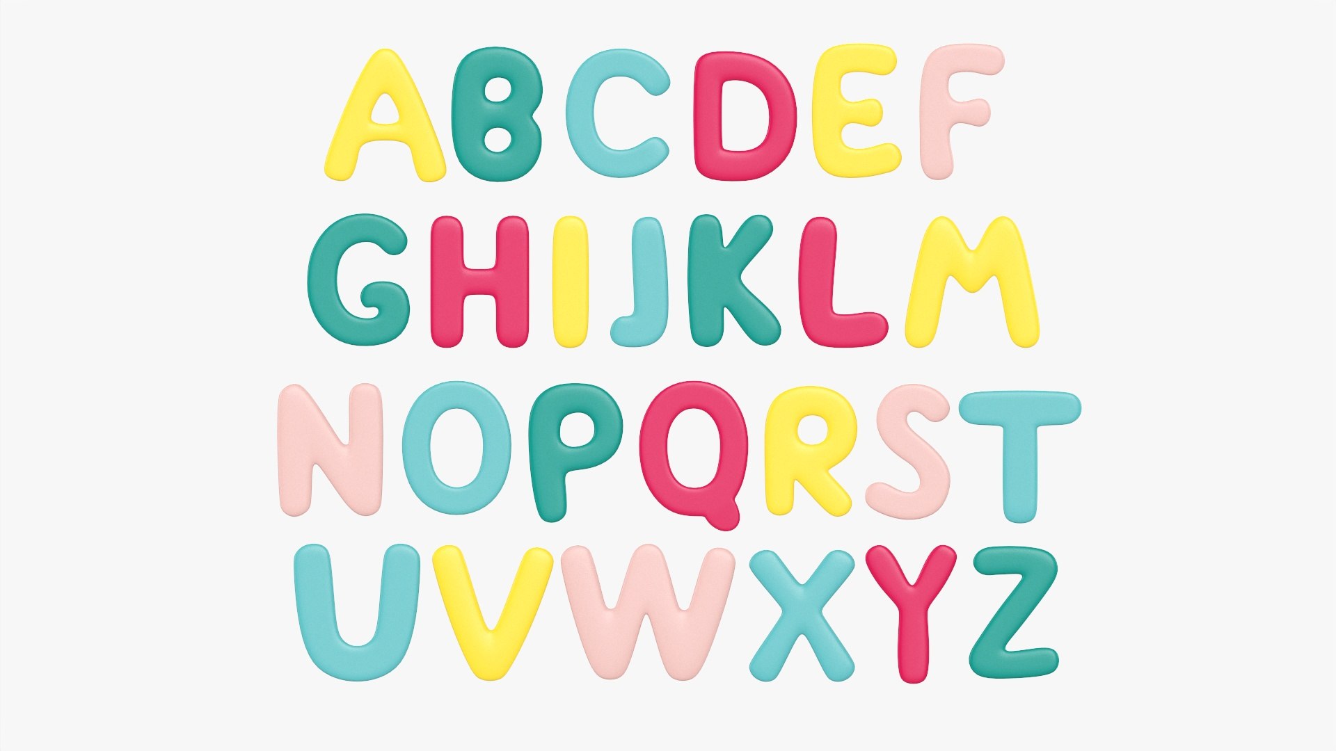 Alphabet Letters 01 3D - TurboSquid 1800523