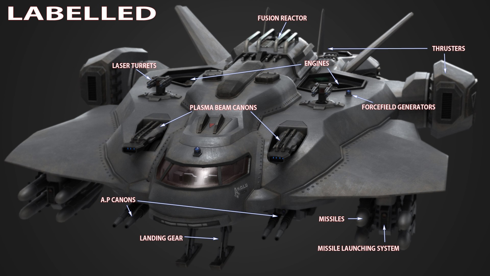 3D Sci Fi Dropship Model - TurboSquid 1542499