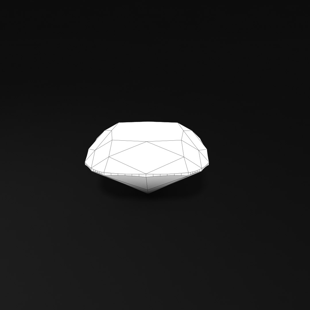 Cushion Diamond Cut 3d Model