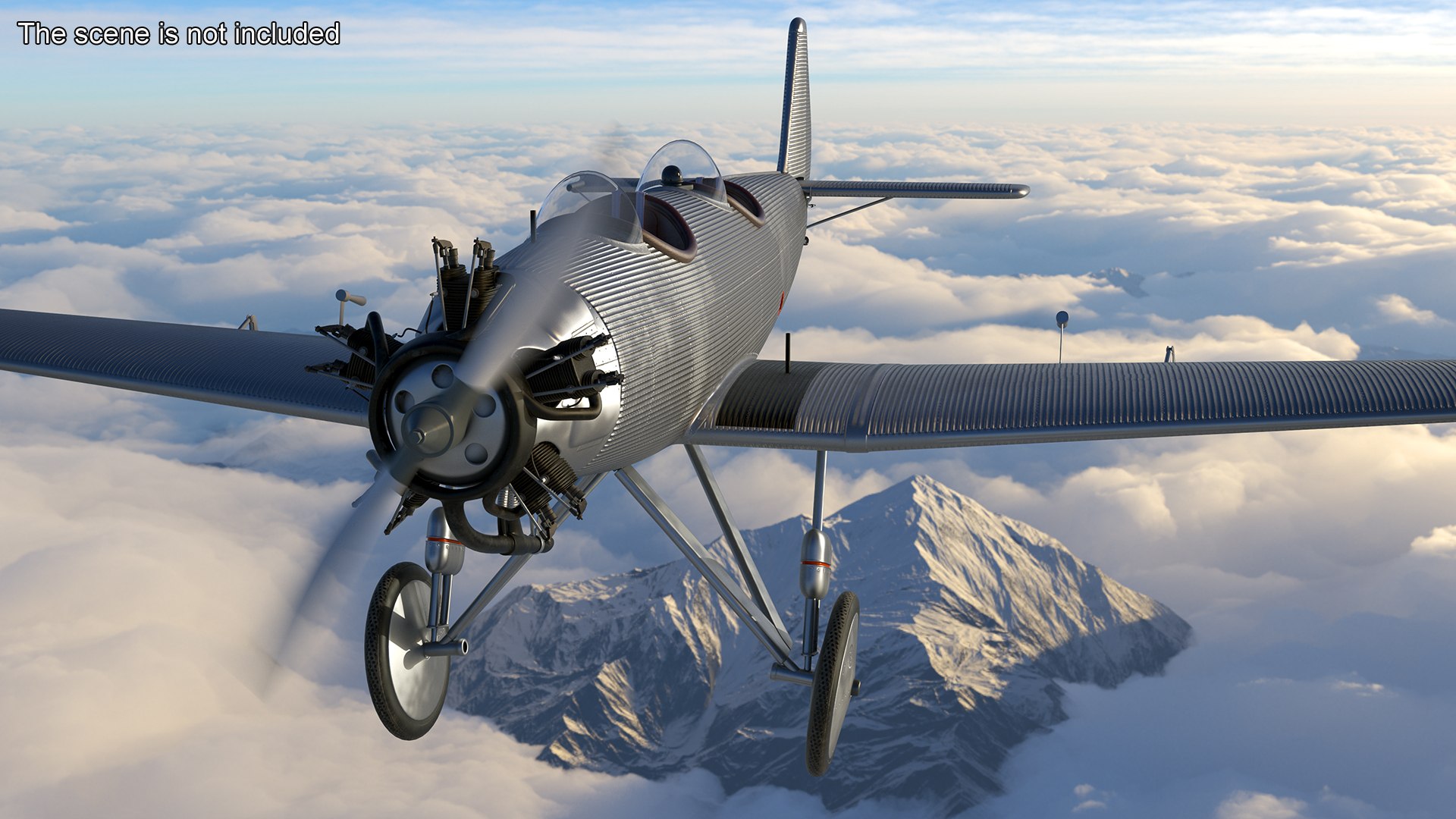Retro Airplane Rigged For Maya 3D Model - TurboSquid 2253621