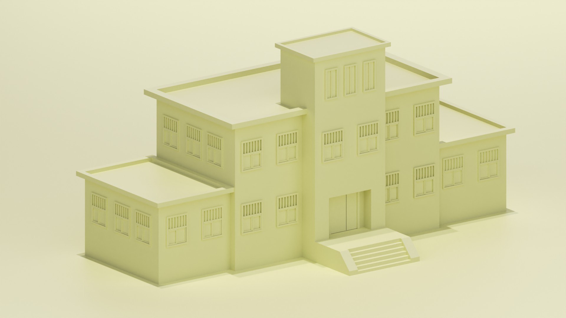 School Building Model - TurboSquid 2323539