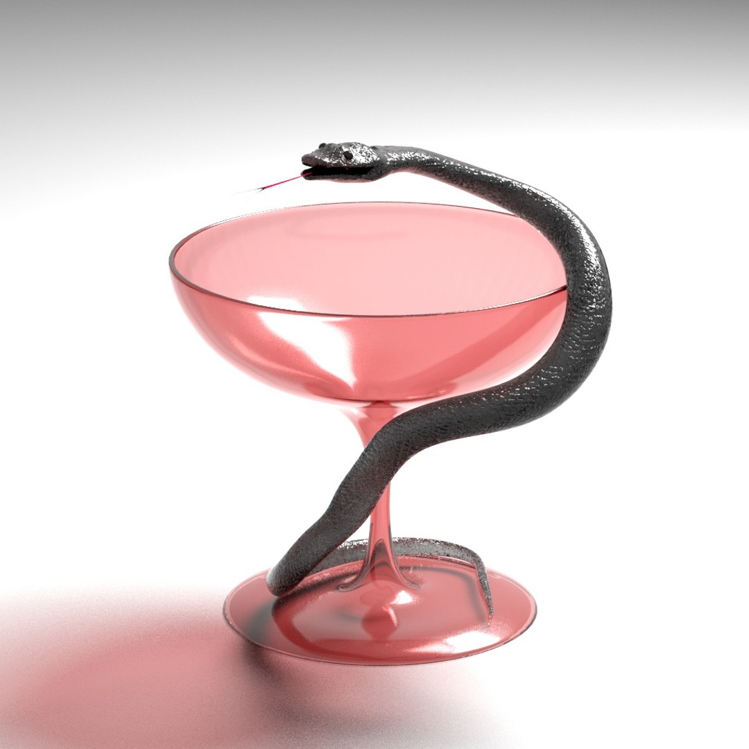 3d snake glass