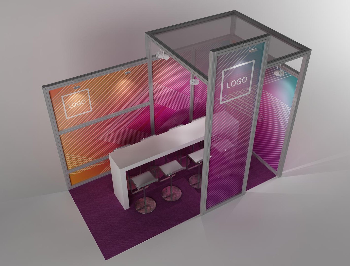 3D Exhibition Stand Octanorm Maxima Model - TurboSquid 1206085