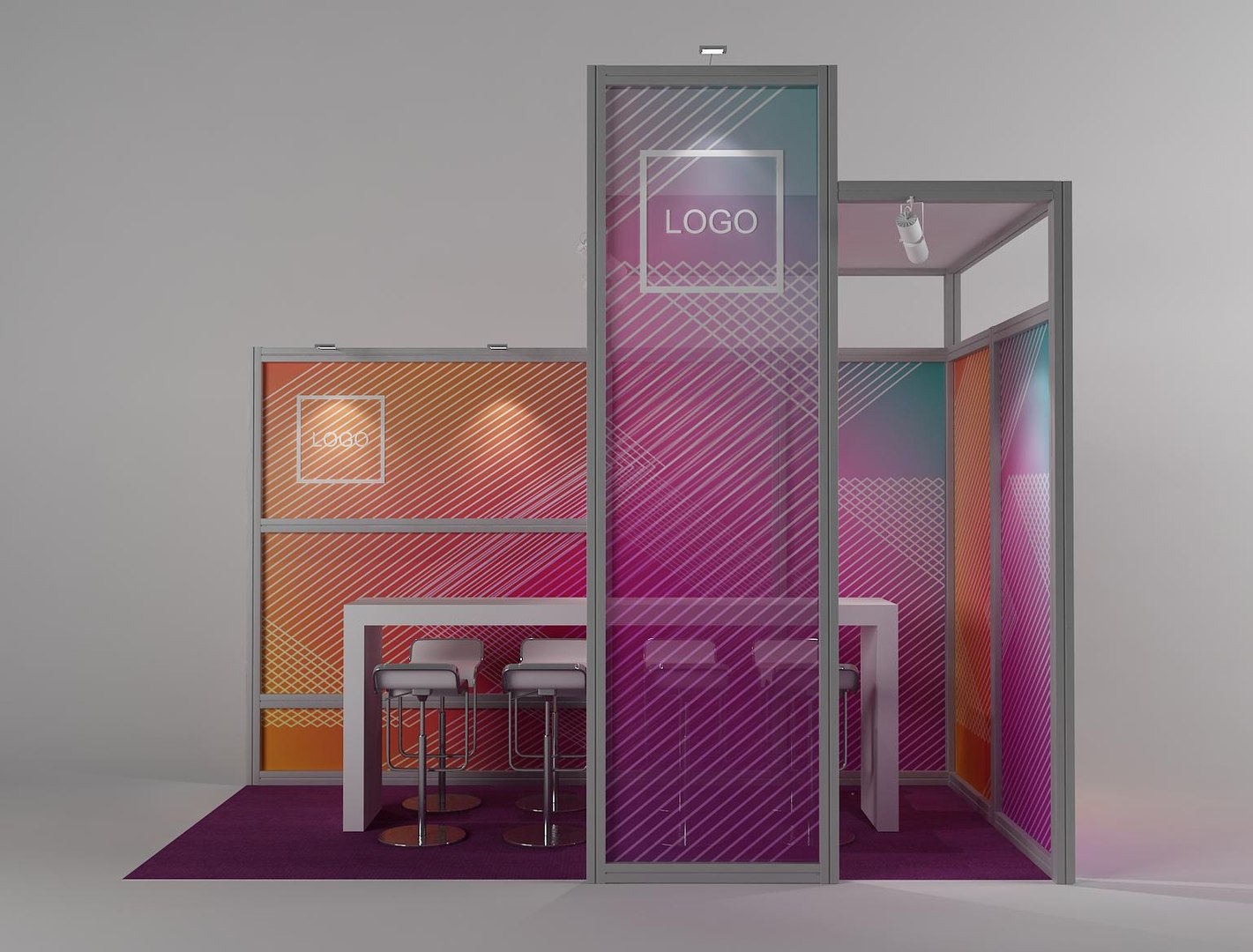 3D Exhibition Stand Octanorm Maxima Model - TurboSquid 1206085