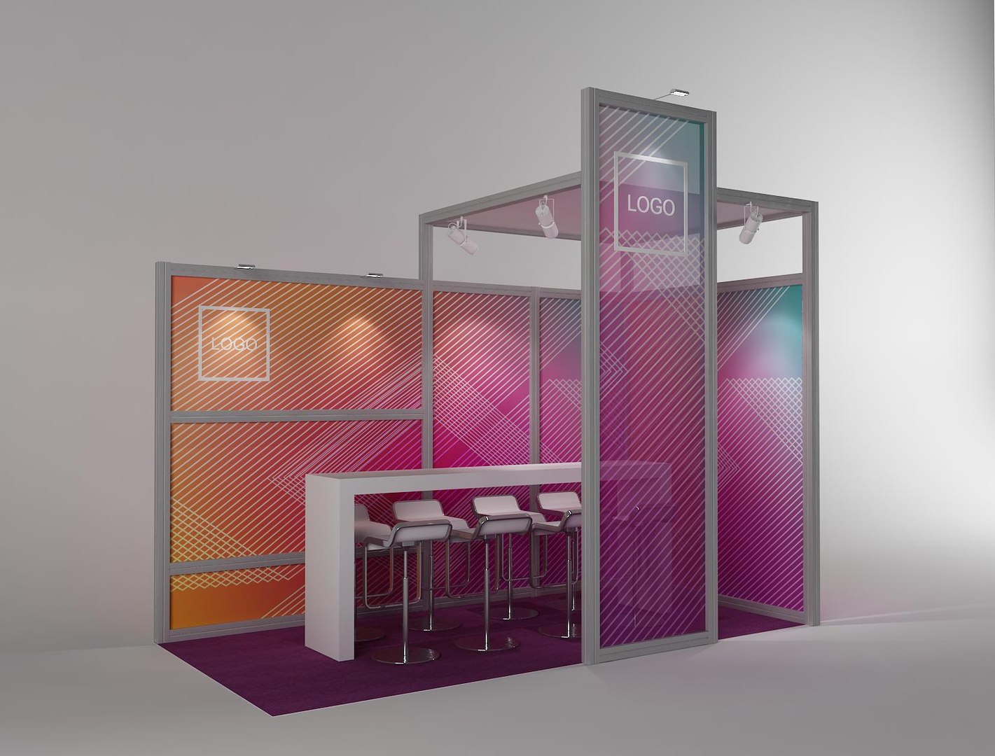 3D Exhibition Stand Octanorm Maxima Model - TurboSquid 1206085