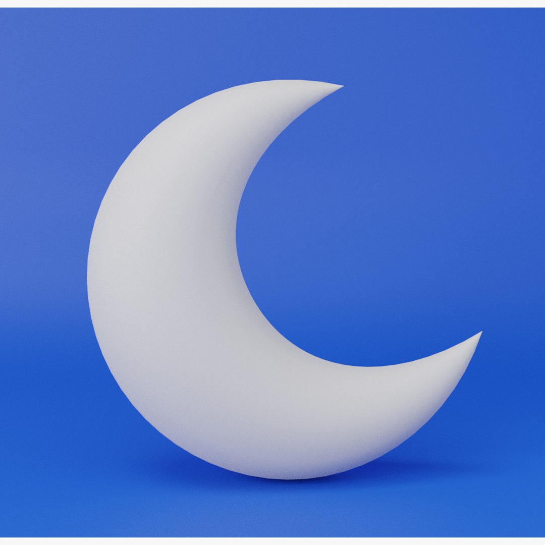 3D Crescent Moon - TurboSquid 2087710