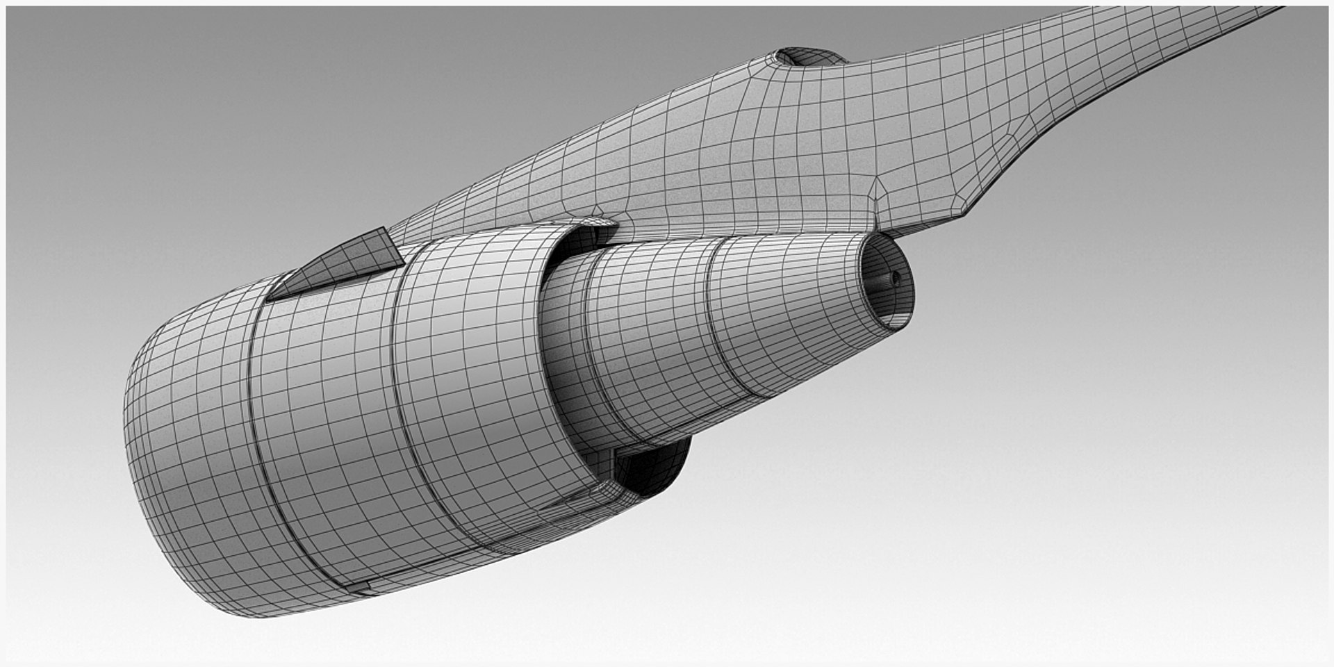 High-bypass turbofan engine 3D model - TurboSquid 1461616