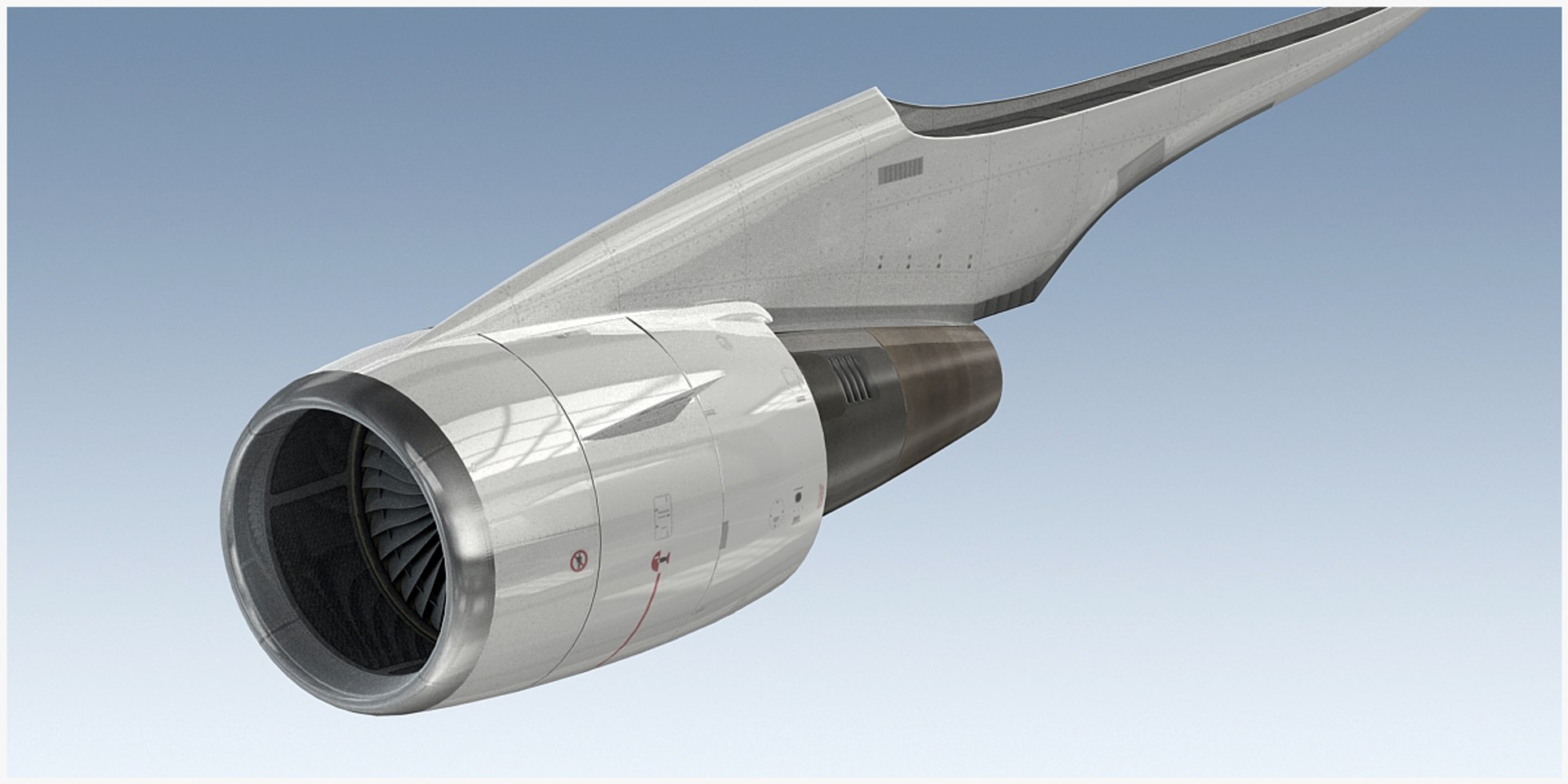 High-bypass Turbofan Engine 3D Model - TurboSquid 1461616