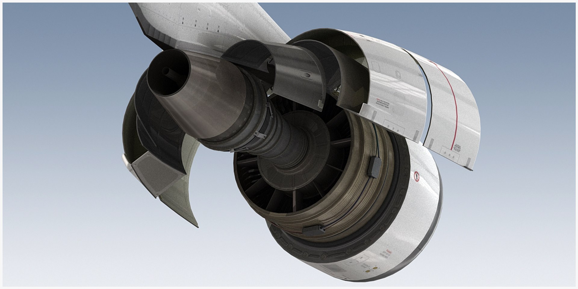 High-bypass Turbofan Engine 3D Model - TurboSquid 1461616