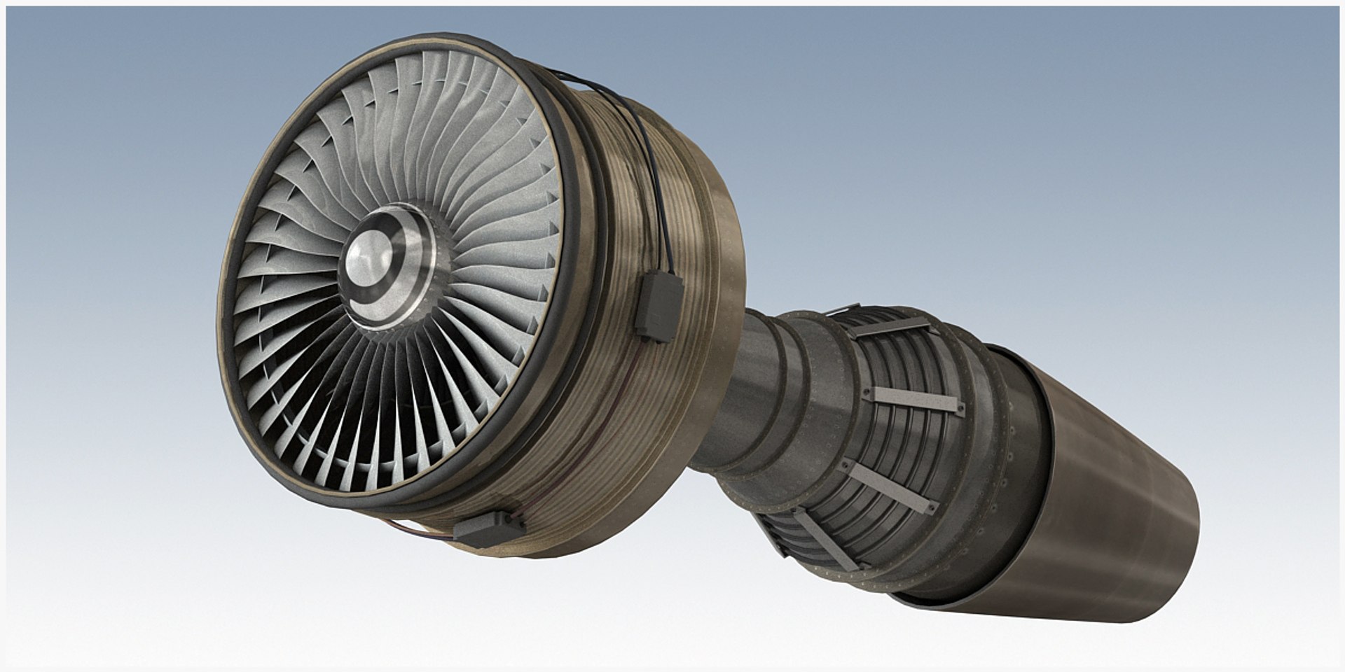 High-bypass Turbofan Engine 3D Model - TurboSquid 1461616