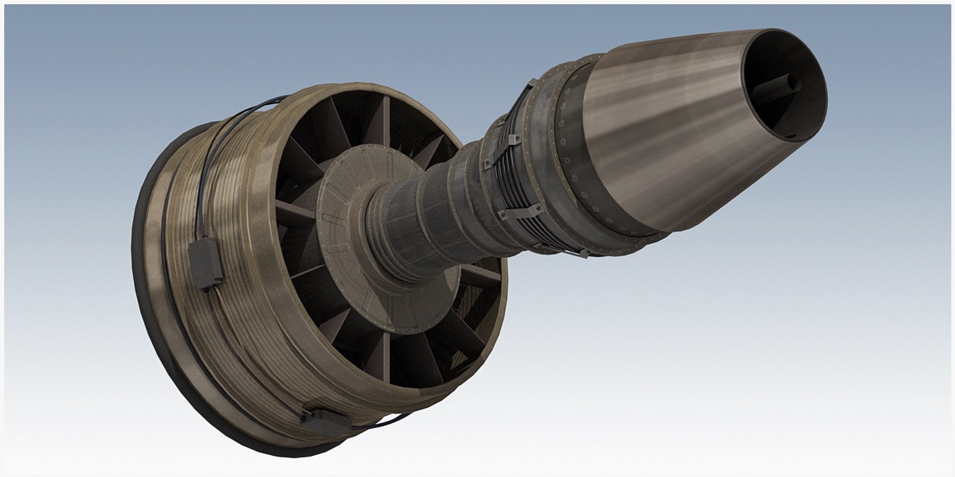 High-bypass Turbofan Engine 3D Model - TurboSquid 1461616