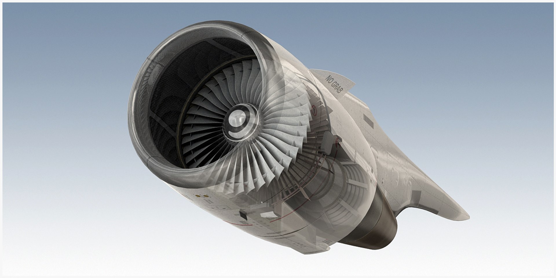 High-bypass Turbofan Engine 3D Model - TurboSquid 1461616