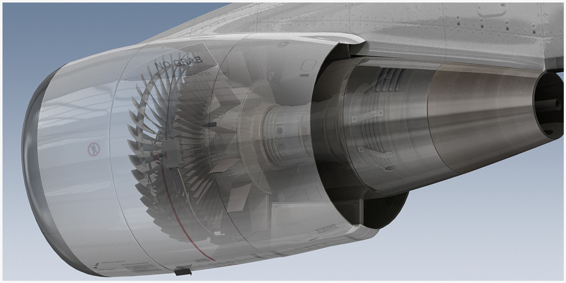 High-bypass Turbofan Engine 3D Model - TurboSquid 1461616