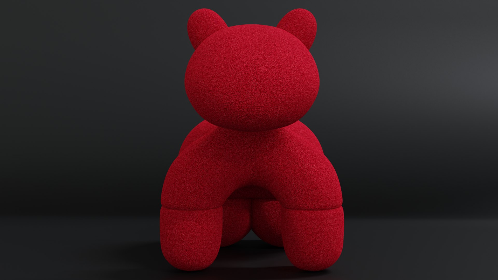 Red Dog Shaped Chair model - TurboSquid 1722238