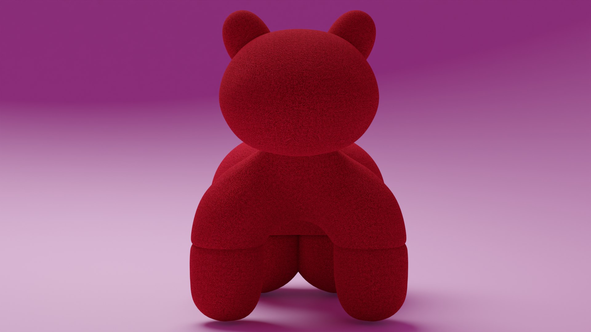 Red Dog Shaped Chair model - TurboSquid 1722238