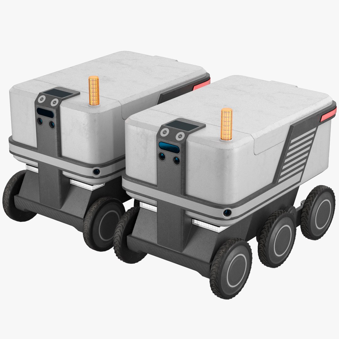 Robot Courier High And Low Poly PBR 3D model - TurboSquid 2104554