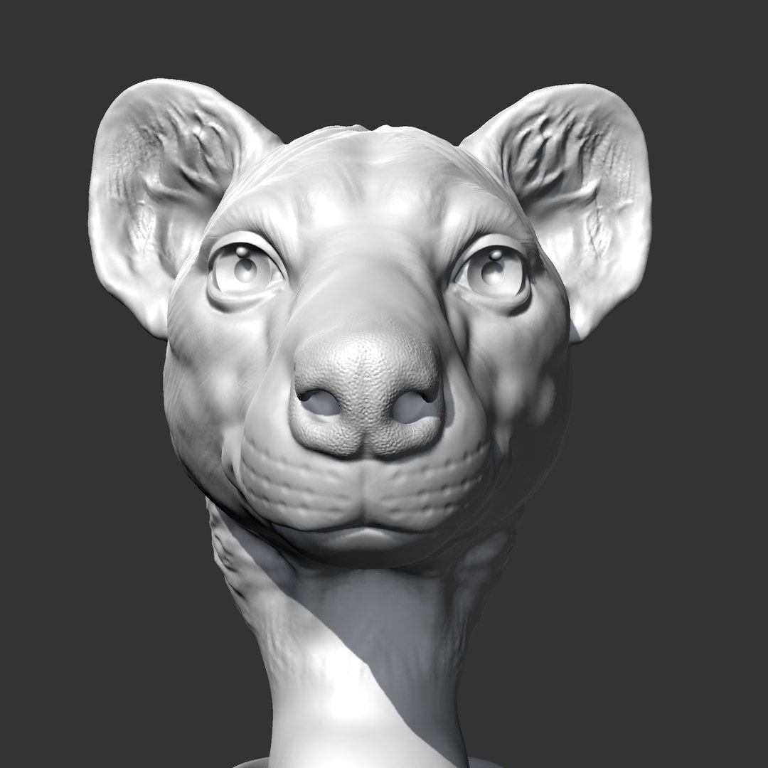 Hyena Head AM14 Print Model - TurboSquid 2065827