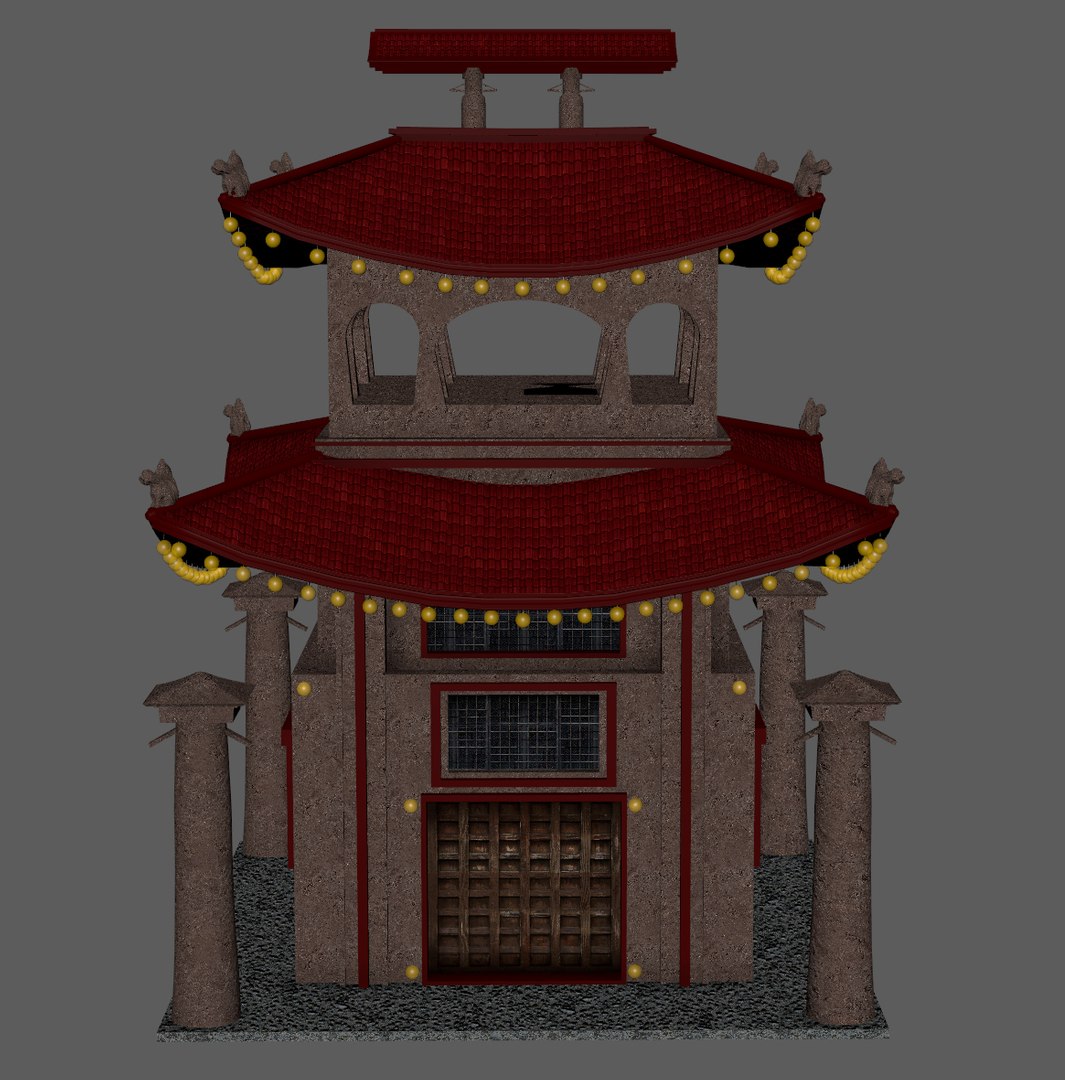Free Asia Asian Building 3D Model - TurboSquid 1679121