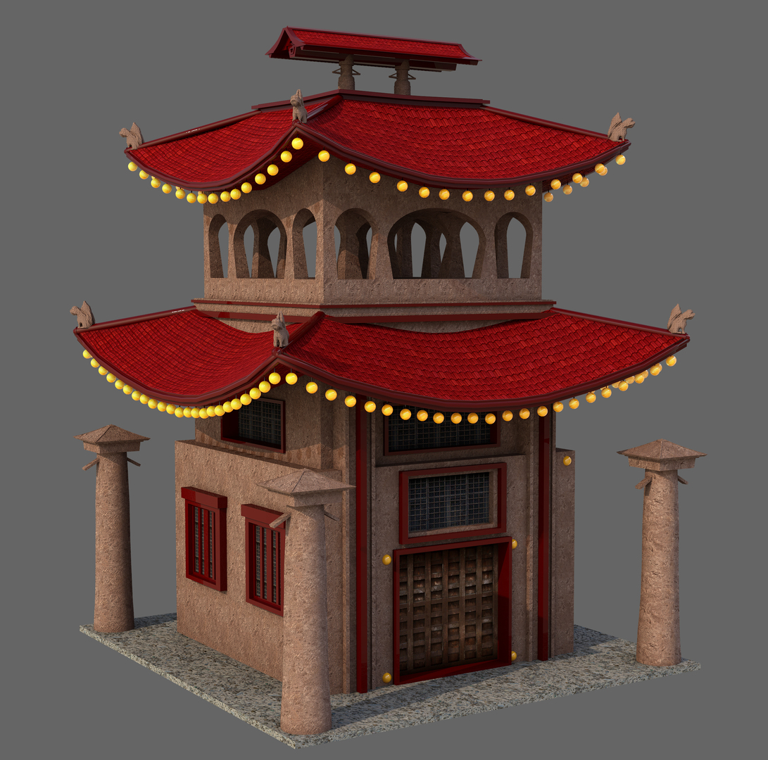 Free asia asian building 3D model - TurboSquid 1679121