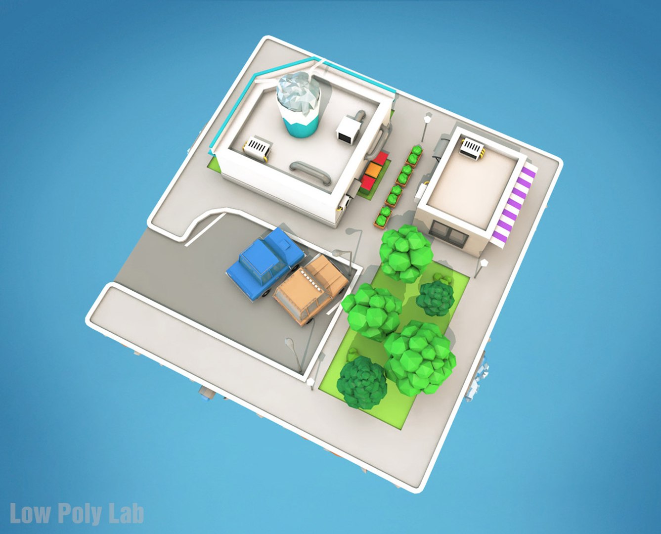 City Block Cocktail Cafe 3D Model - TurboSquid 1152048