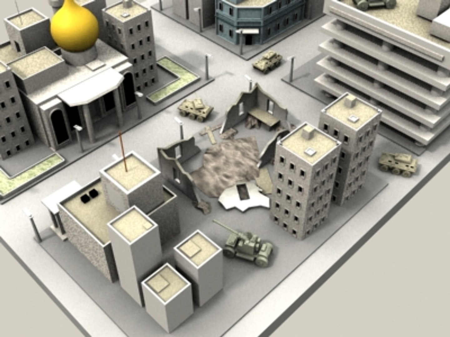 Urban Combat Scenario Builder 3d Model