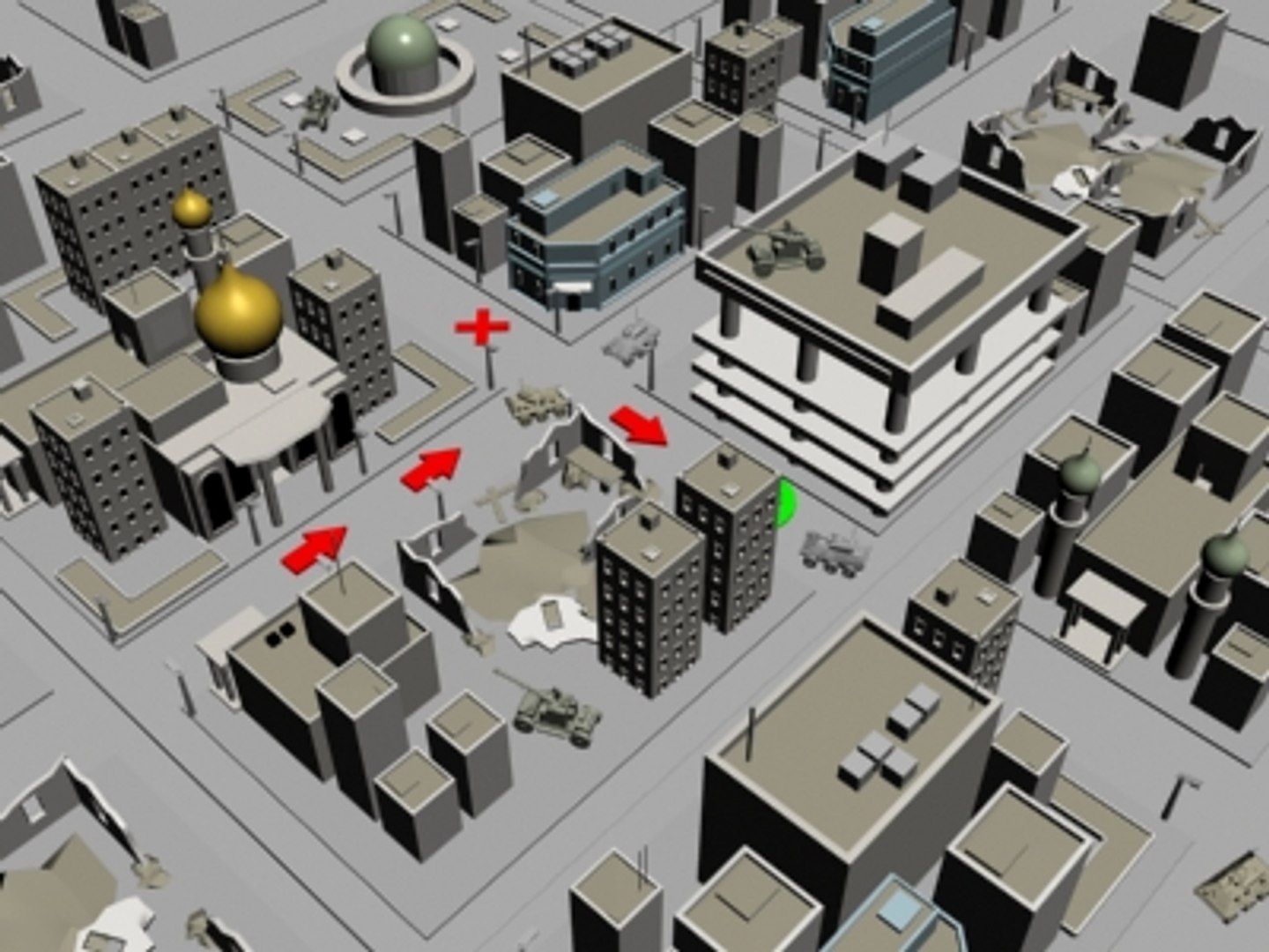 Urban Combat Scenario Builder 3d Model