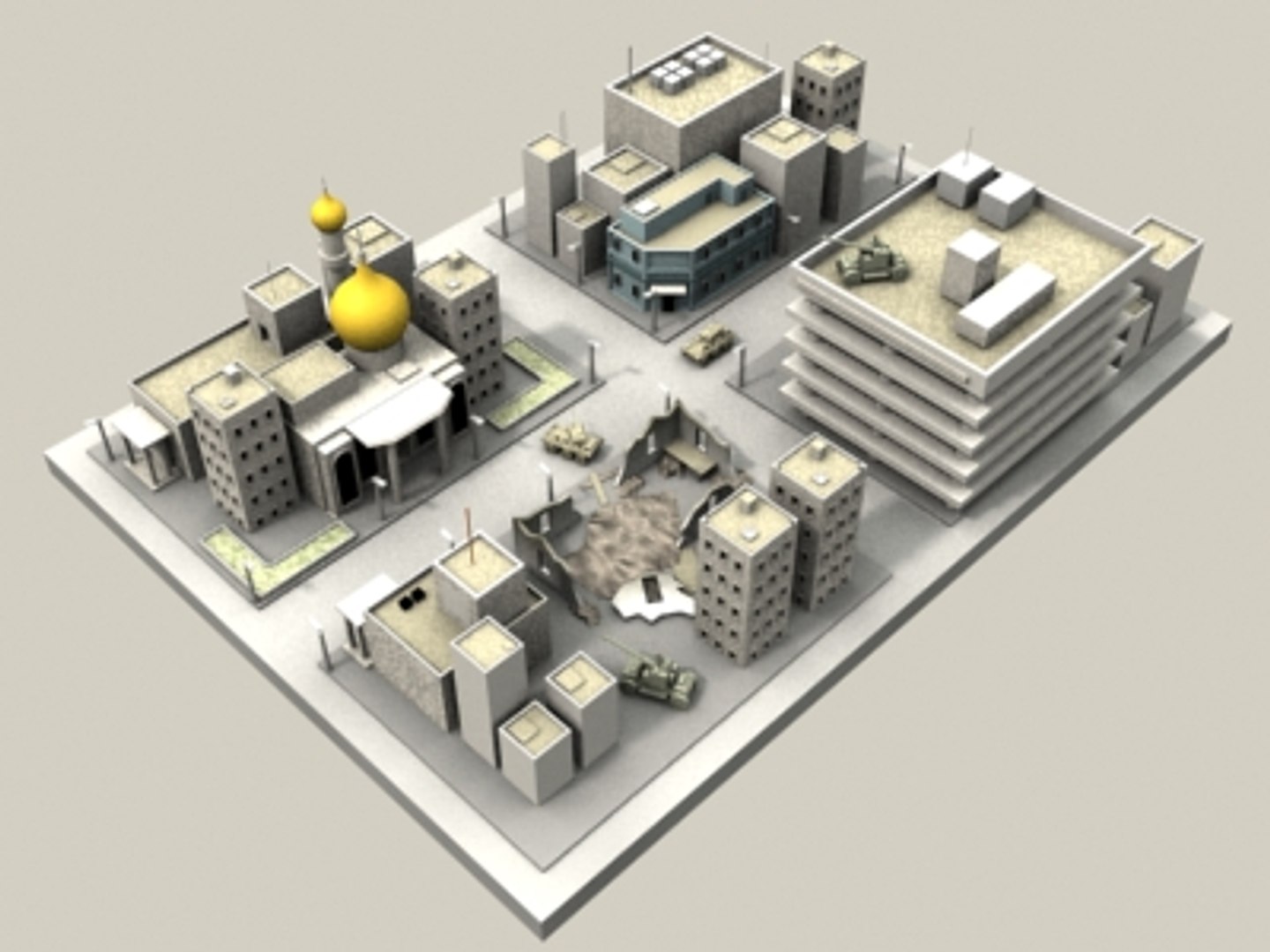 Urban Combat Scenario Builder 3d Model