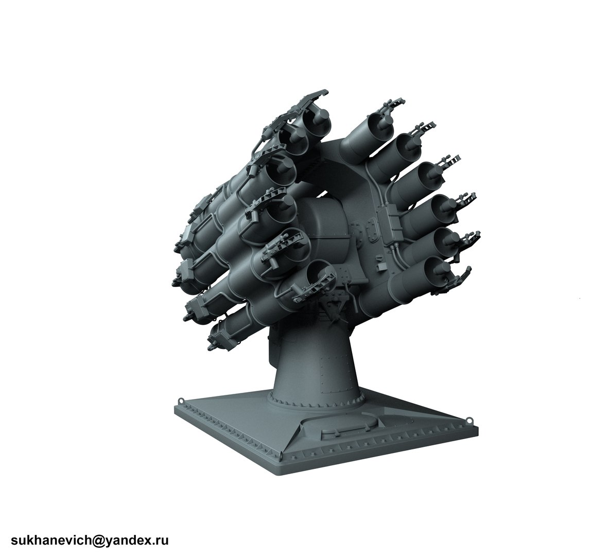 ロシアのジェット爆弾発射装置rbu-60003Dモデル - TurboSquid 1872160