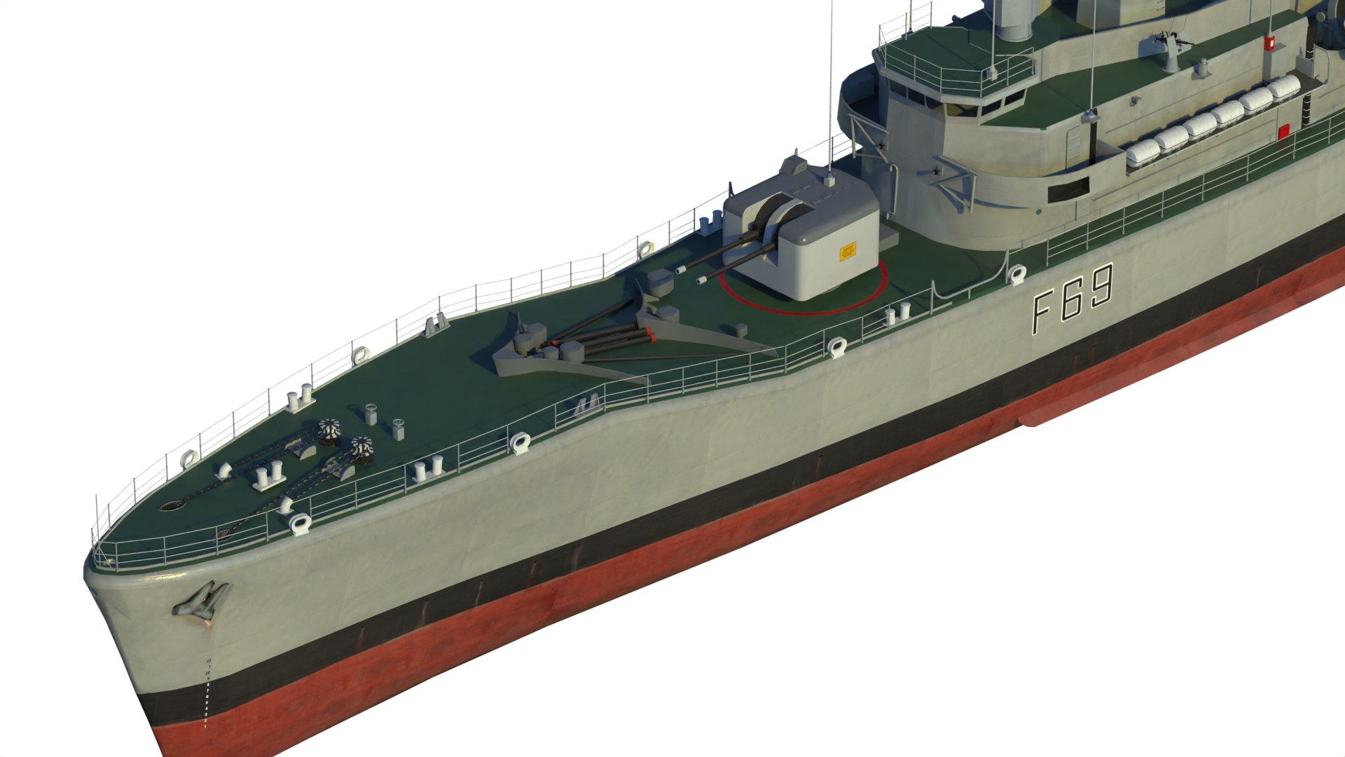 3D Model HMS Leander Class Frigate Type 12I - TurboSquid 2186820