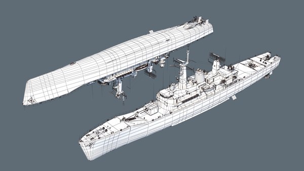 modelo 3d Fragata clase HMS Leander Tipo 12I - TurboSquid 2186820
