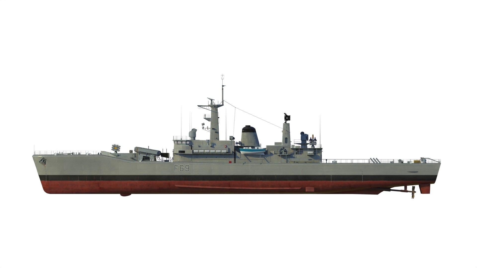 3D Model HMS Leander Class Frigate Type 12I - TurboSquid 2186820