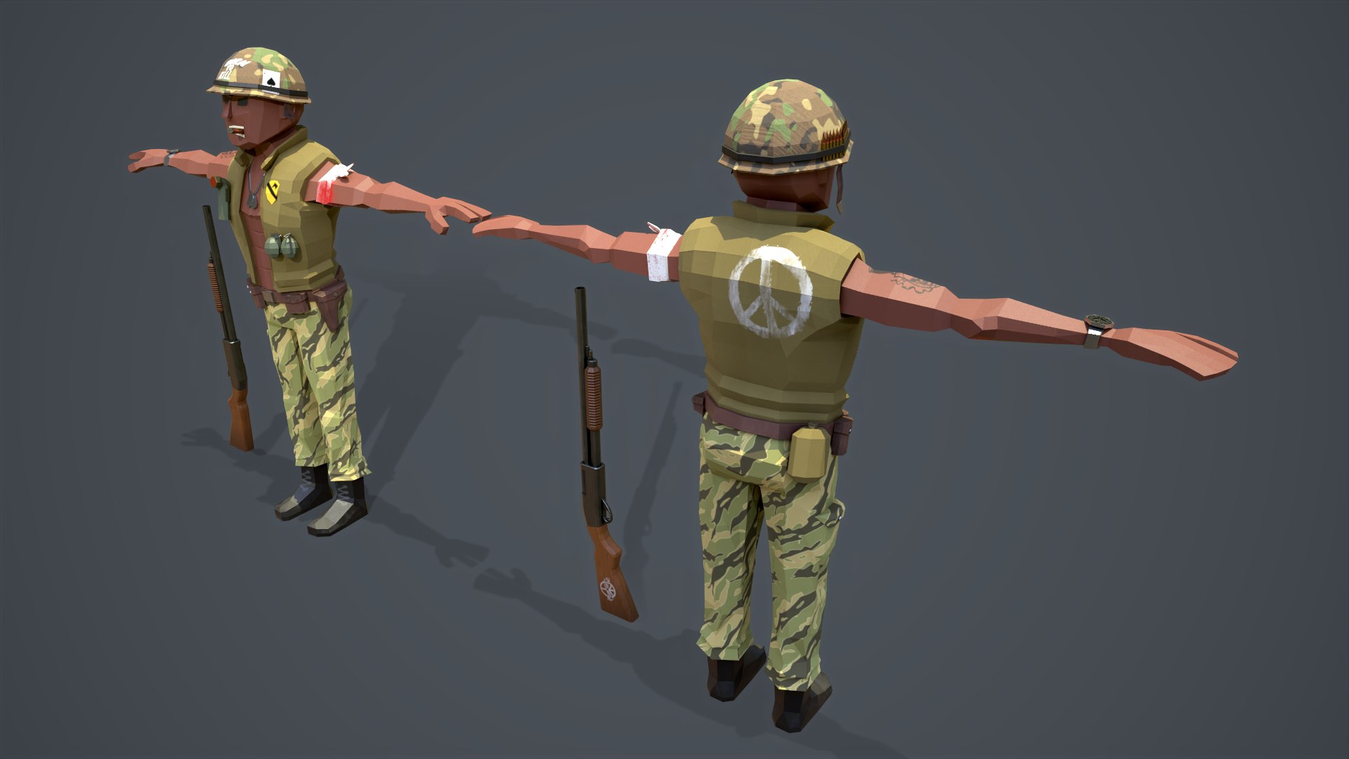 3D Model Solider - Skinned And Rigged - TurboSquid 2088308