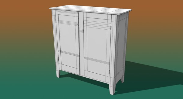 3d model old cupboard