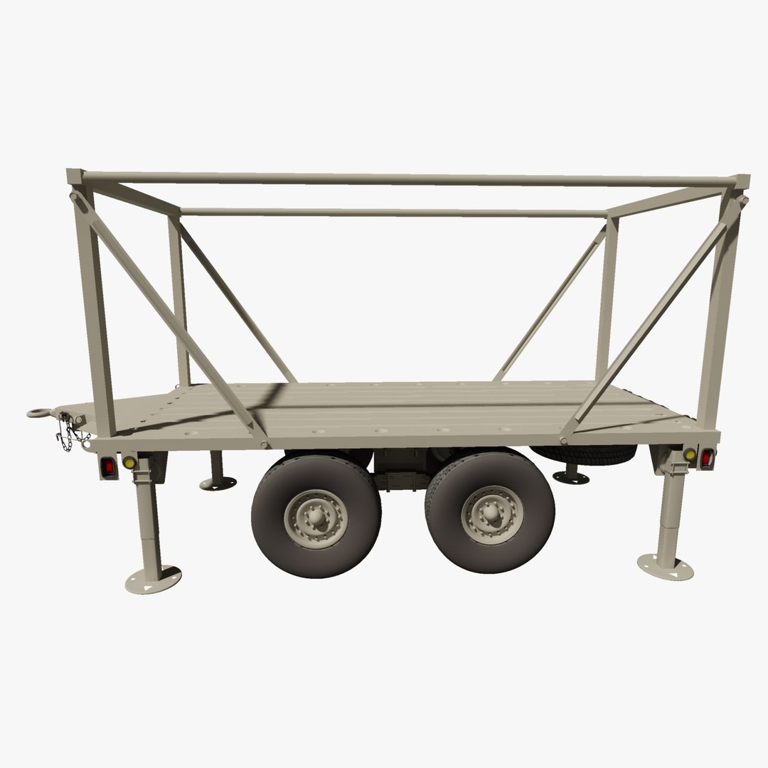 3dsmax Military Heavy Equipment Trailer
